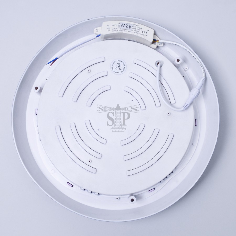 13-inch 42W Flush Mount LED Ceiling Light Round [Opal Diffuser] (Black)